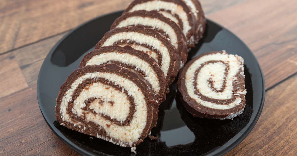 Klasszikus kókusztekercs gazdag töltelékkel: a hűtőben napokig eláll ...