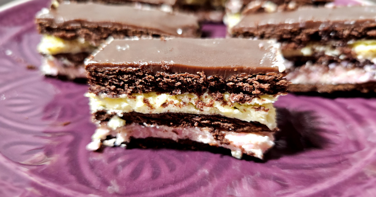 Lajcsi-szelet kétféle krémmel és csokimázzal: a retró kedvenc mindenkit ...