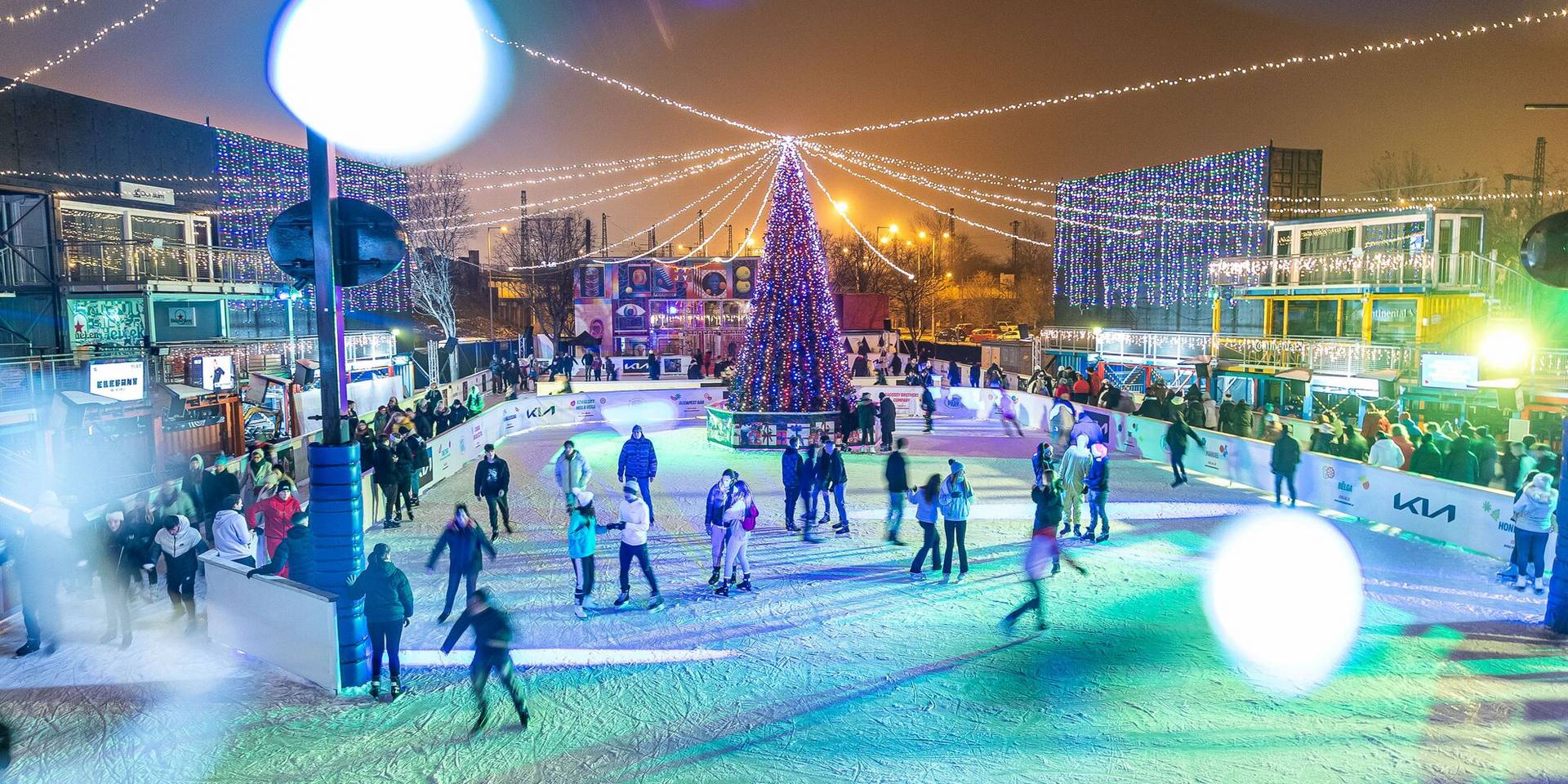 Slide and glide at Budapest Park’s open-air ice-skating rink - English ...
